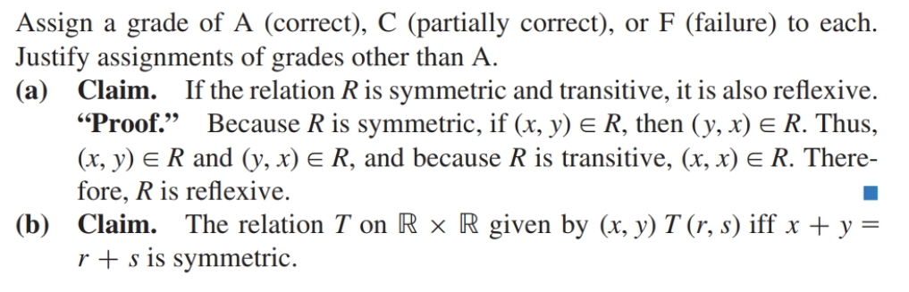 Solved Assign a grade of A (correct), C (partially correct), | Chegg.com