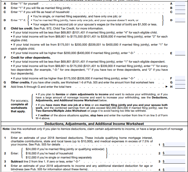 Case Information For 2018, one (1) withholding | Chegg.com