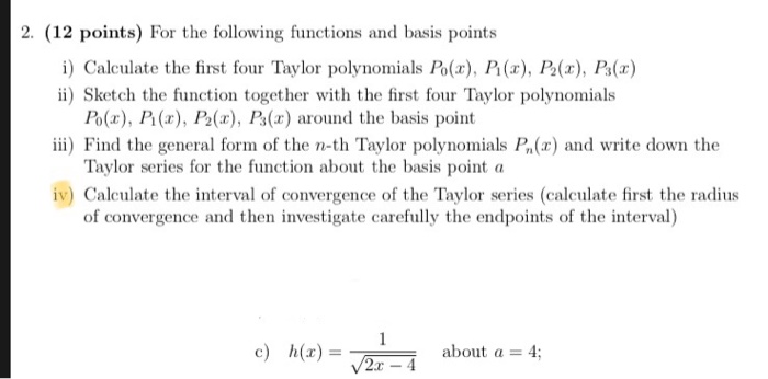 Solved 2. (12 points) For the following functions and basis | Chegg.com
