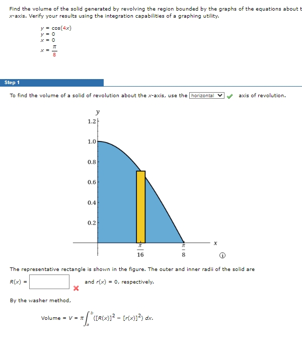 Solved Find the volume of the solid generated by revolving | Chegg.com