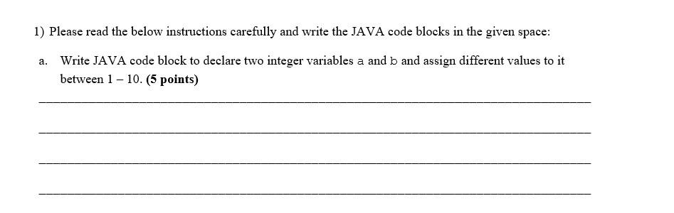 Solved 1) Please read the below instructions carefully and | Chegg.com Solved 1) Please read the below instructions carefully and | Chegg.com