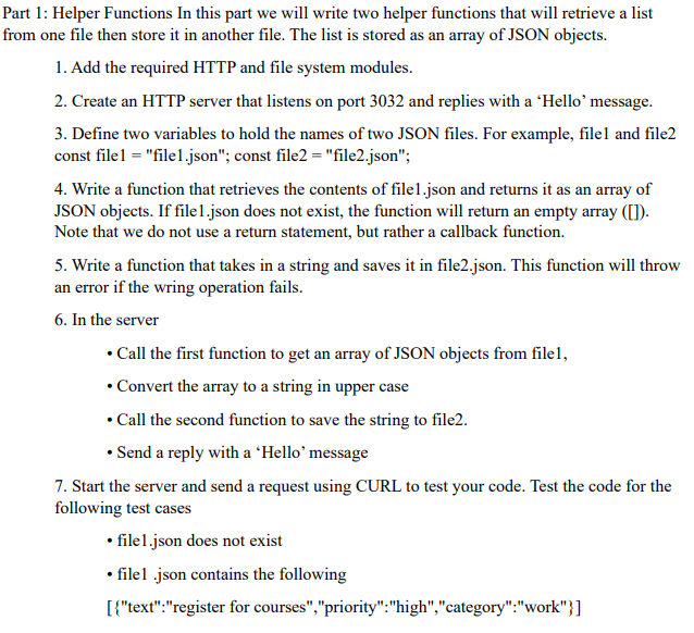 Solved 1: Helper Functions In this part we will write two | Chegg.com