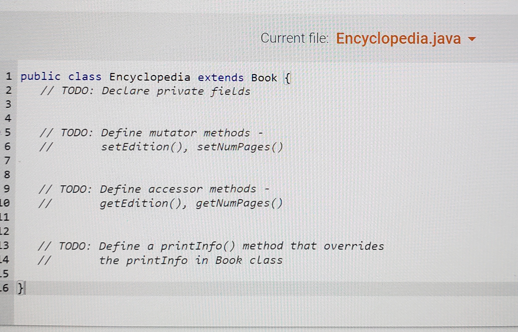 Solved Need the answer in JAVA. Given main() and a base Book | Chegg.com