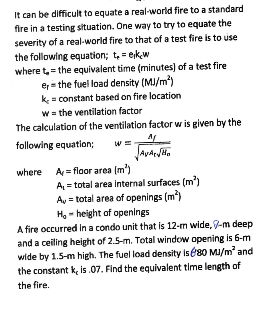 Solved It can be difficult to equate a real-world fire to a | Chegg.com