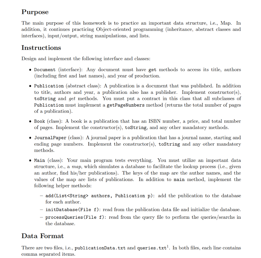 Solved Purpose The main purpose of this homework is to | Chegg.com