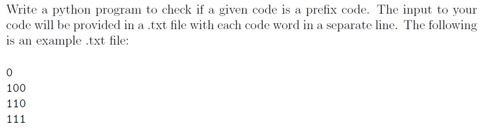 Solved Write a python program to check if a given code is a | Chegg.com