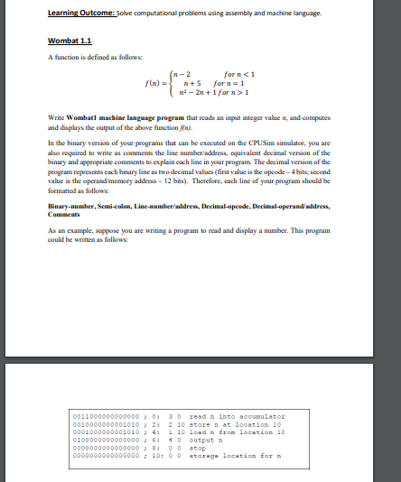 Solved Wombat 1.1 A function is defined as follows: 𝑓(𝑛) = | Chegg.com