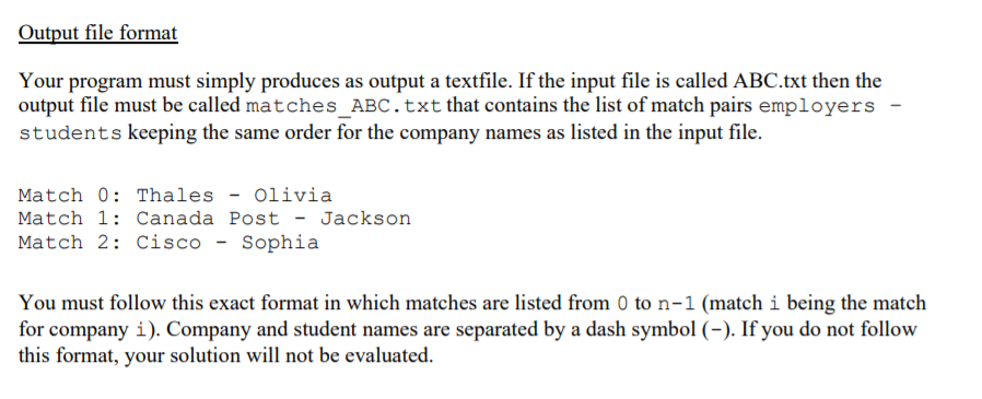 The Stable Matching problem Problem Description This | Chegg.com