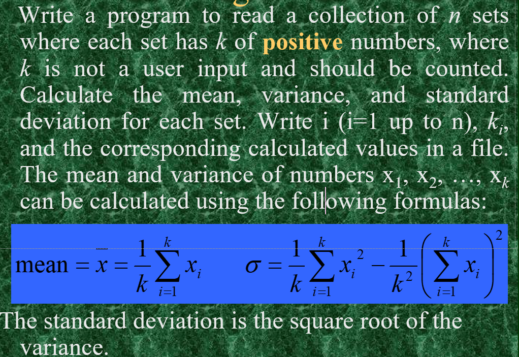 Solved use putty Write a program to read a collection of n | Chegg.com