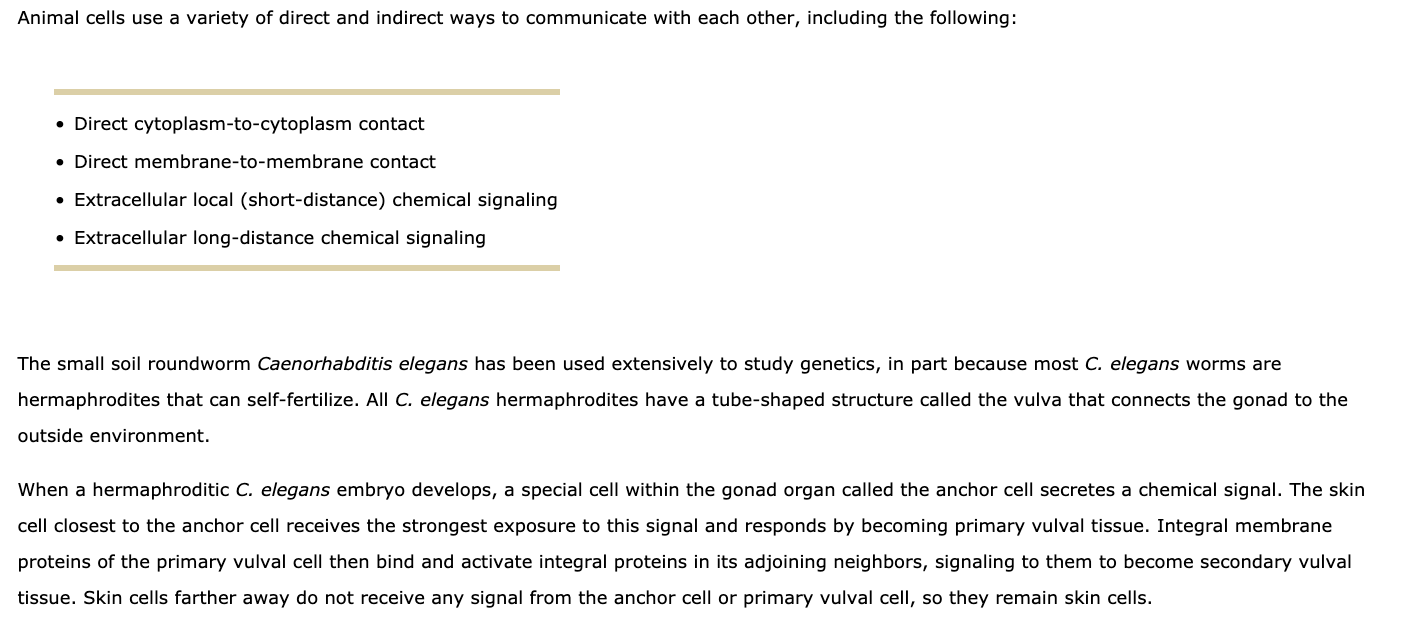 Solved Animal cells use a variety of direct and indirect | Chegg.com