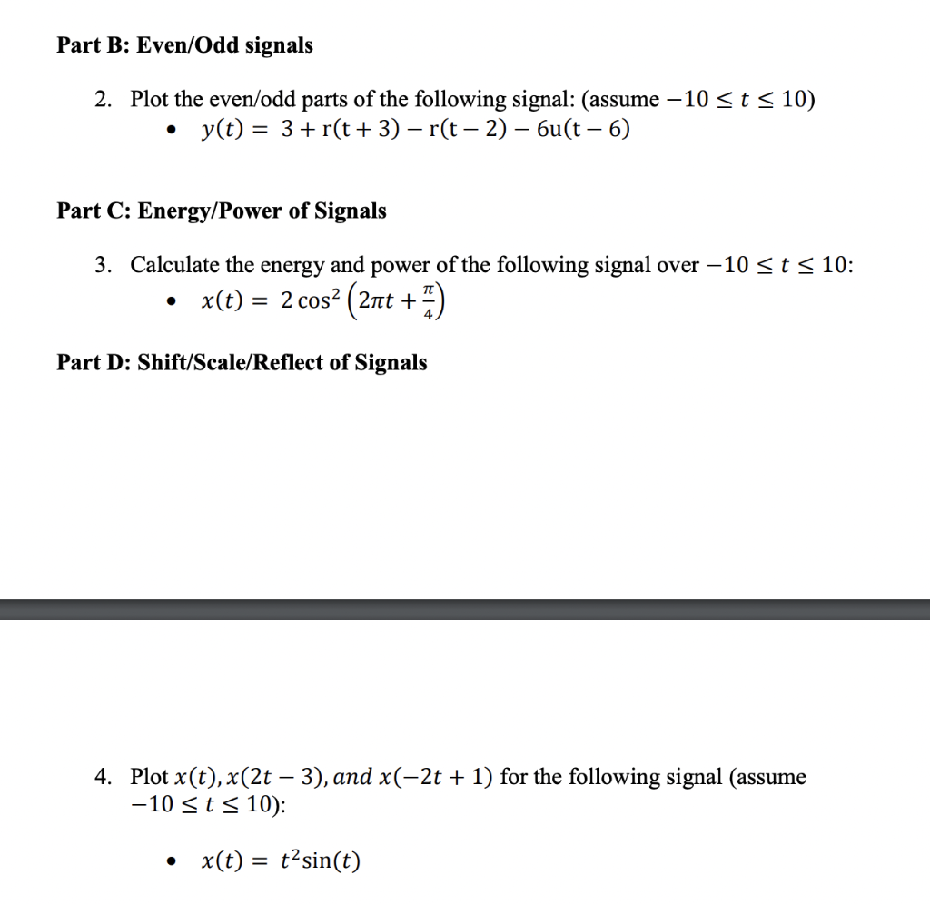 Solved Please complete all parts for Part A-D! thanks! | Chegg.com Solved Please complete all parts for Part A-D! thanks! | Chegg.com