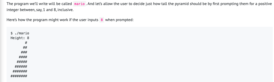 Solved The program we'll write will be called mario .And | Chegg.com