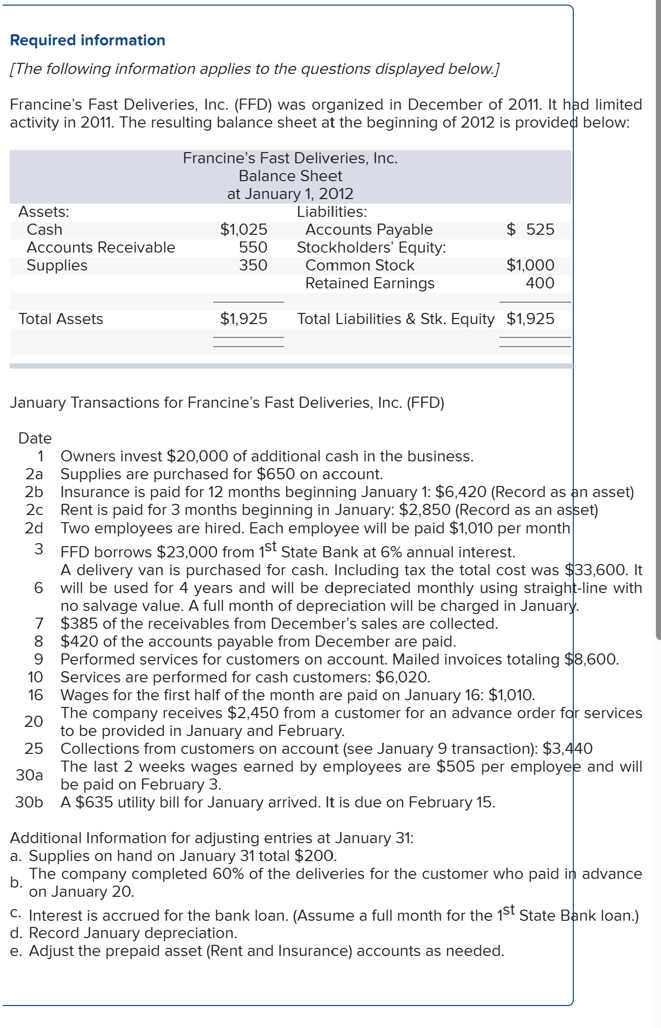 Solved 4.-5.Analyze the accounts and prepare the adjusting | Chegg.com