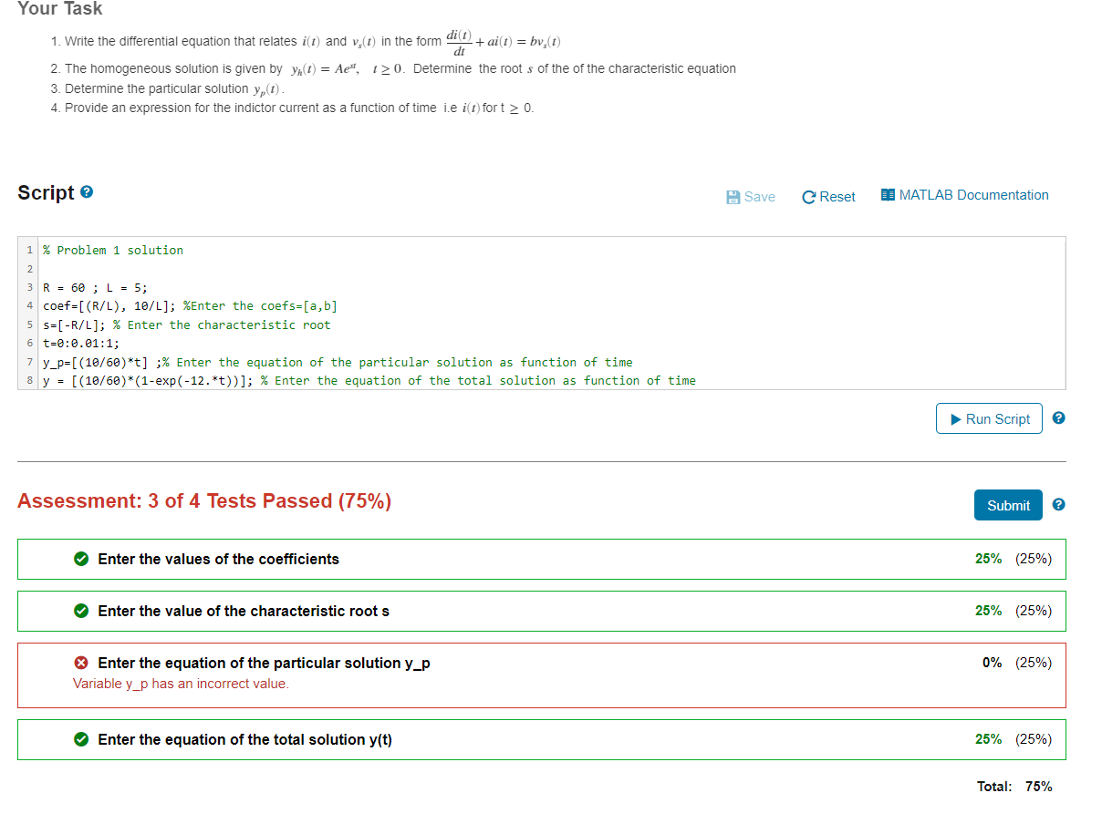 Solved I cant seem to figure out why the particular solution | Chegg.com