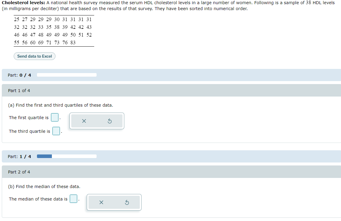 (a) Find the first and third quartiles of these data. | Chegg.com