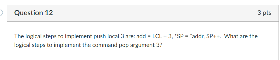 Solved Write An Assembly Language Program To Push Constant 5 