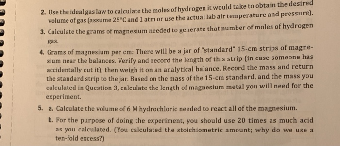5. Referring to the in-lab calculation instructions, | Chegg.com