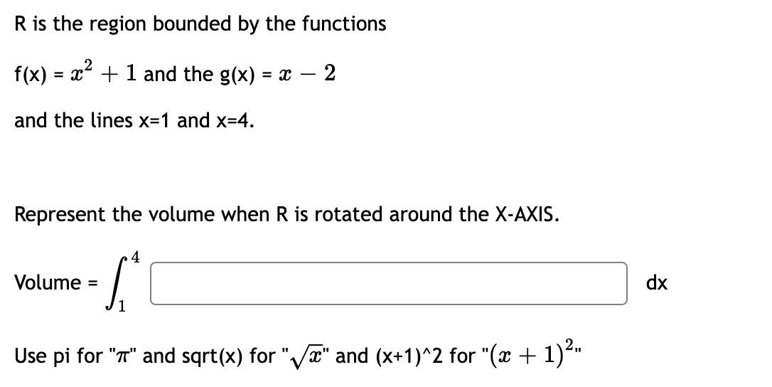 Solved R is the region bounded by the functions f(x) = x2 + | Chegg.com
