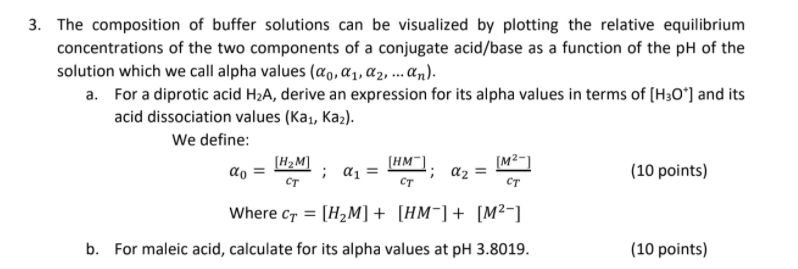 Solved 3. The composition of buffer solutions can be | Chegg.com