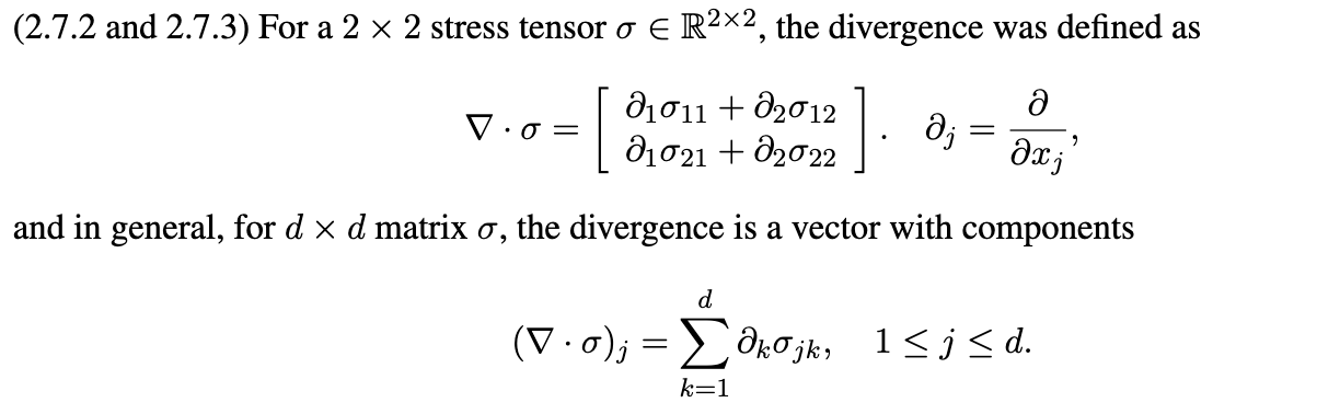 (2.7.2 and 2.7.3) For a 2 x 2 stress tensor o E R2x2, | Chegg.com