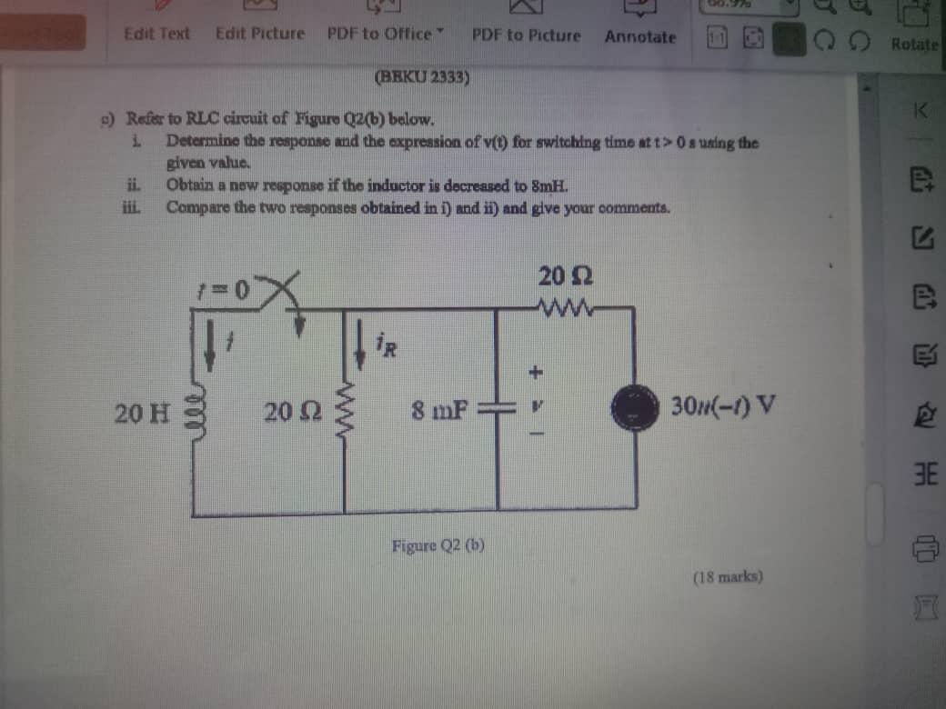 Solved Edit Text Edit Picture PDF to office PDF to Picture | Chegg.com