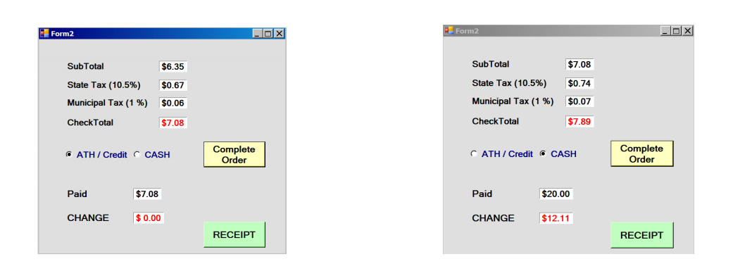 Solved Design a shop calculator. code in excel The | Chegg.com
