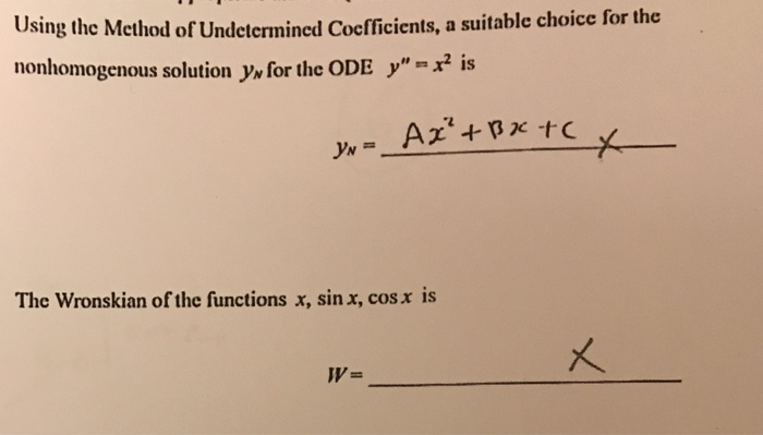 Solved Determine a proper form of the particular solution | Chegg.com