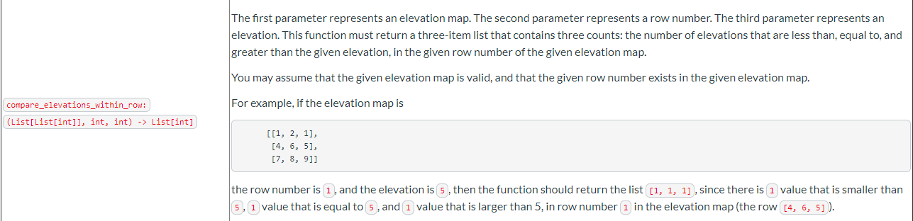 Solved The first parameter represents an elevation map. The | Chegg.com
