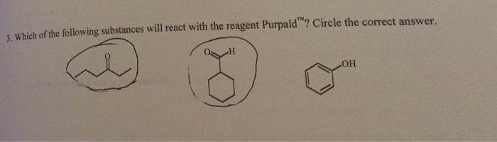 Solved Which of the following substances will react with the | Chegg.com