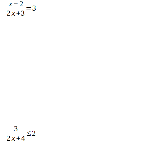 Solved X-2 -= 3 2x+3 3