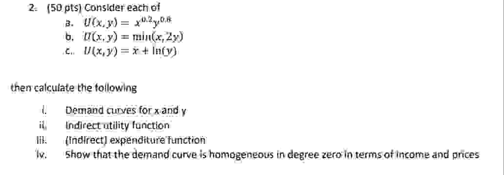 Solved (50.pts) ﻿Consider each | Chegg.com