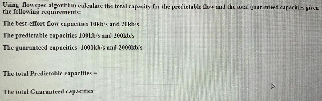 Solved Using flowspec algorithm calculate the total capacity | Chegg.com