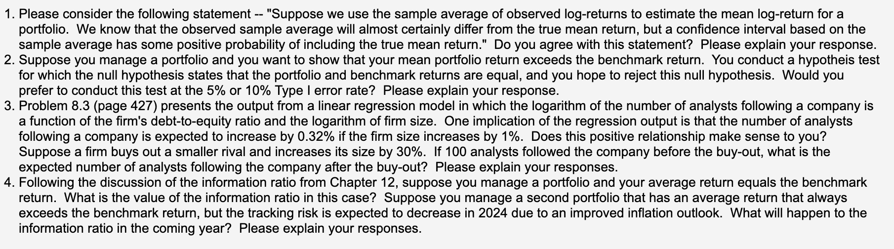 Solved 1. Please consider the following statement -- | Chegg.com