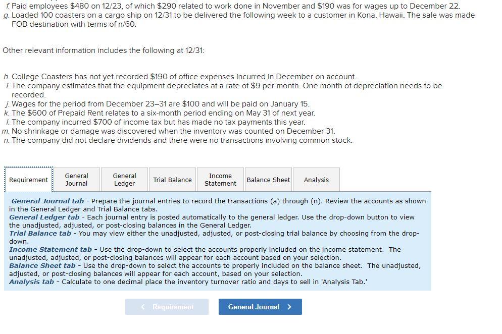 Solved Calculate the inventory turnover ratio and days to | Chegg.com