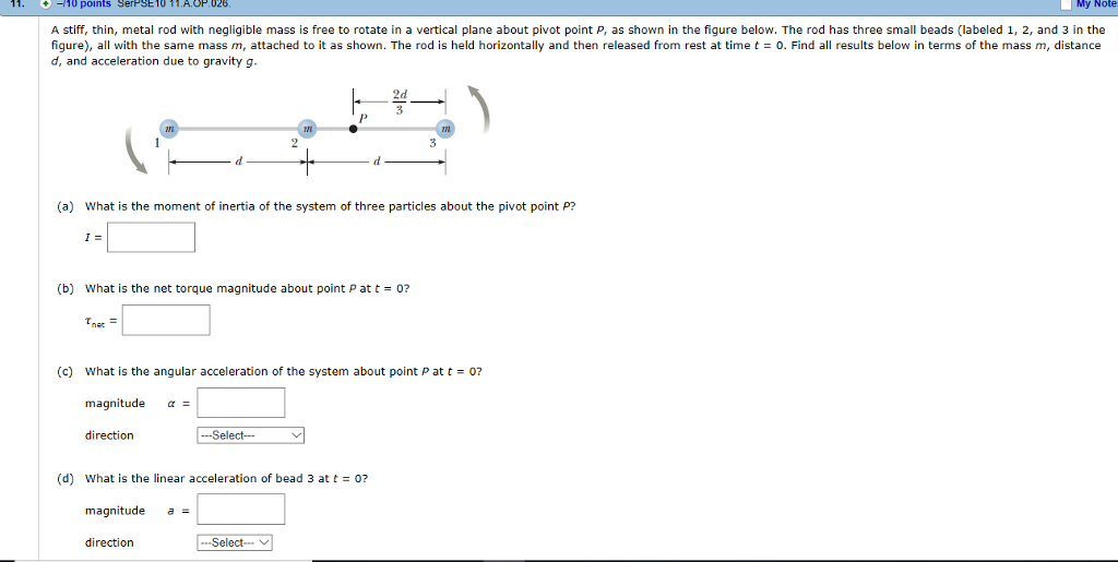 Solved 11. 0 10 points SerPSE10 11.A.OP.026 My Note A stiff, | Chegg.com Solved 11. 0 10 points SerPSE10 11.A.OP.026 My Note A stiff, | Chegg.com