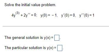 Solved Solve the initial value problem. | Chegg.com
