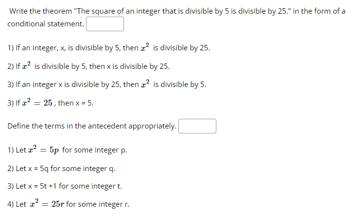 Solved Write the theorem "The square of an integer that is | Chegg.com
