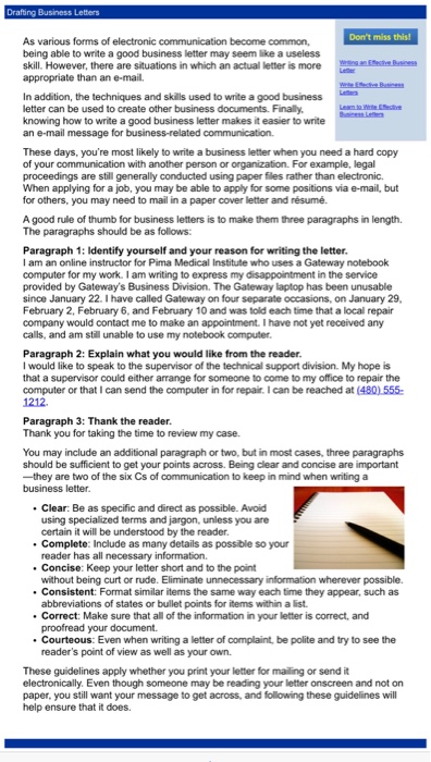 Solved Memo Compose two messages—one | Chegg.com
