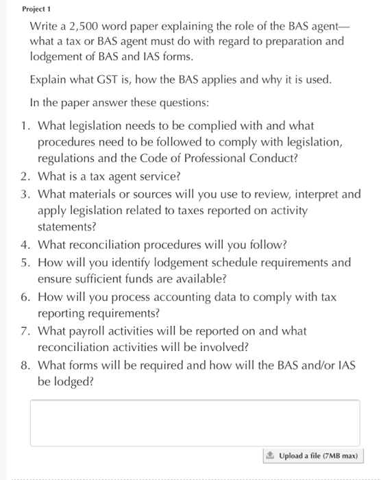 Solved Project 1 Write a 2,500 word paper explaining the | Chegg.com