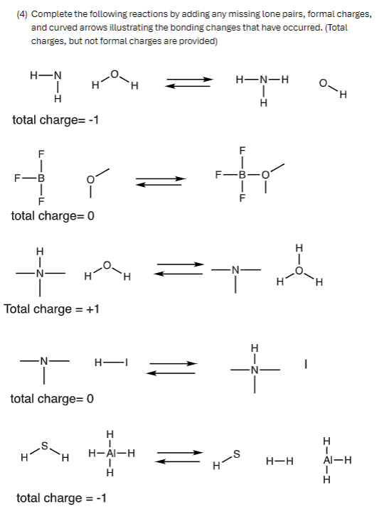 Solved (4) ﻿Complete the following reactions by adding any | Chegg.com