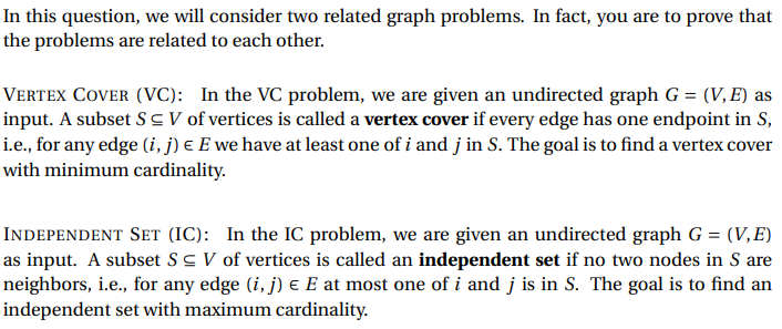 Solved a) Let G = (V,E) be an undirected graph. Let S ⊆ V is | Chegg.com