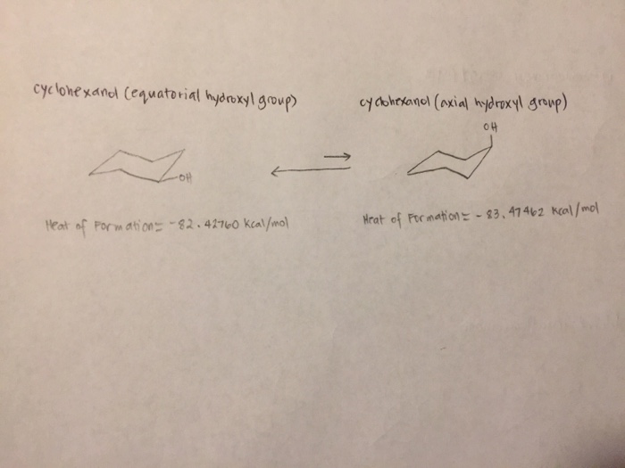 Solved Why is the cyclohexanol with an equatorial hydroxyl | Chegg.com