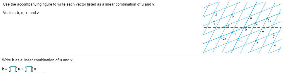 Solved Use The Accompanying Figure To Write Each Vector