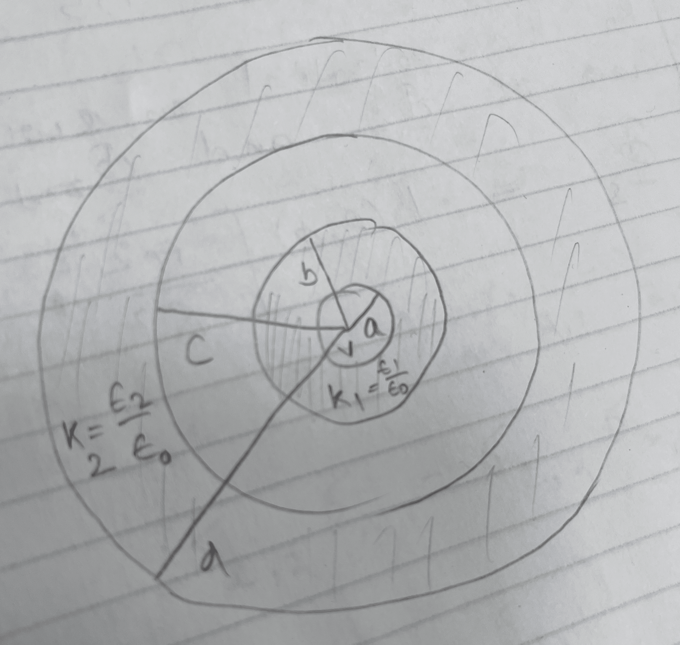 Four concentric spherical rings with radius | Chegg.com