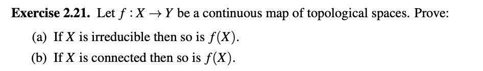 Solved Exercise 2.21. Let f:X→Y be a continuous map of | Chegg.com