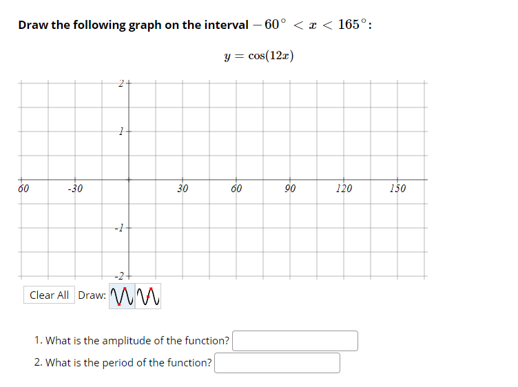 Solved Draw the following graph on the interval – 60°