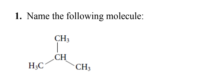 Solved Name the following molecule: | Chegg.com