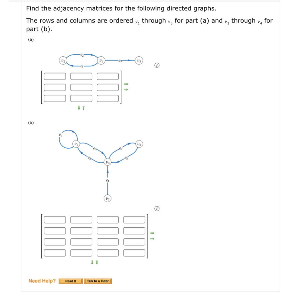 Solved Find the adjacency matrices for the following | Chegg.com