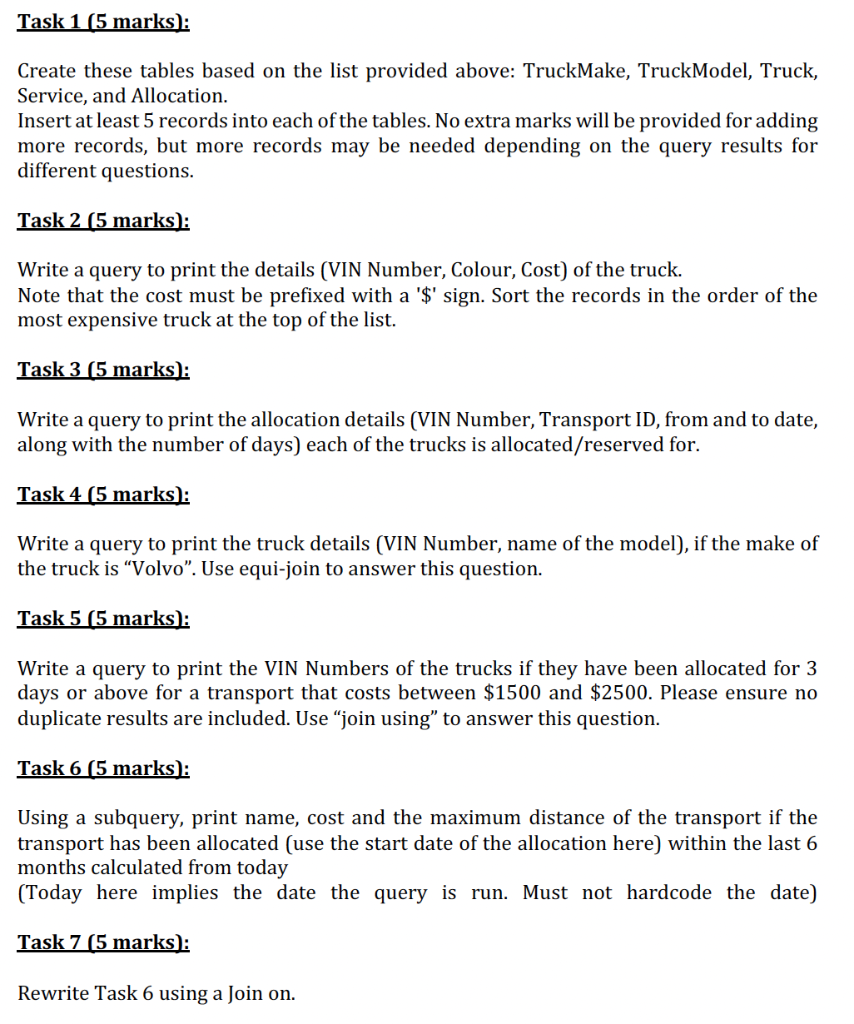 Solved Using my SQL workbench Do not change the column names | Chegg.com
