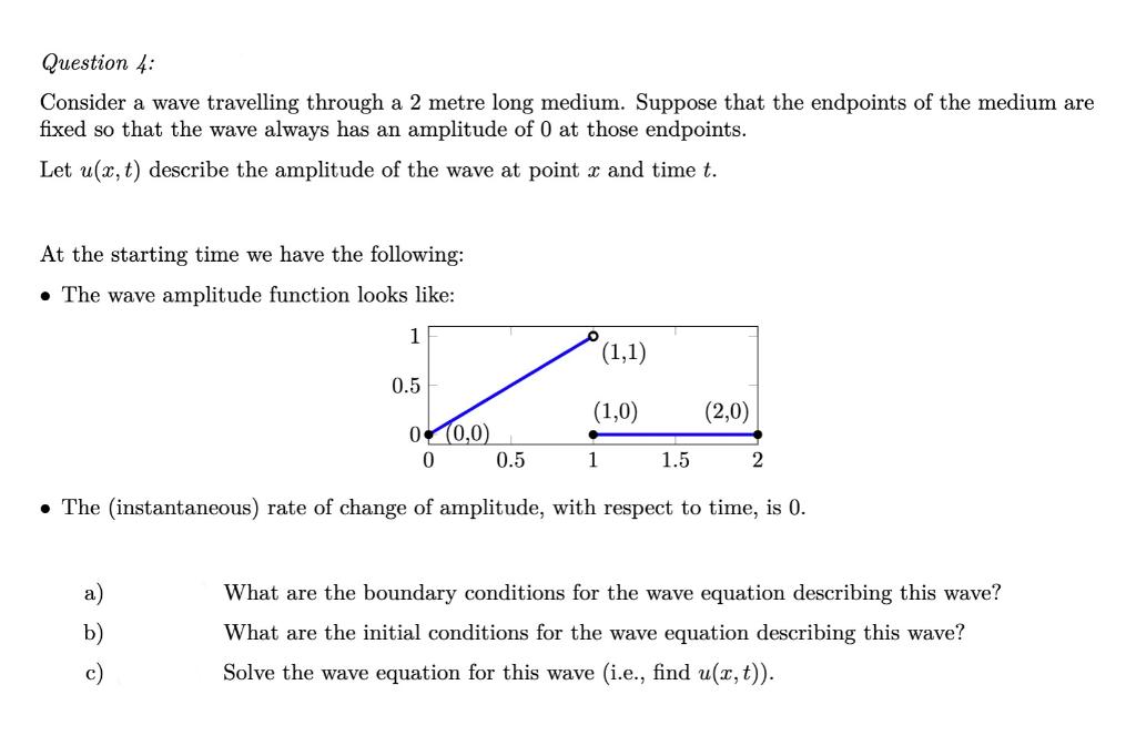 Solved Question 4: Consider a wave travelling through a 2 | Chegg.com